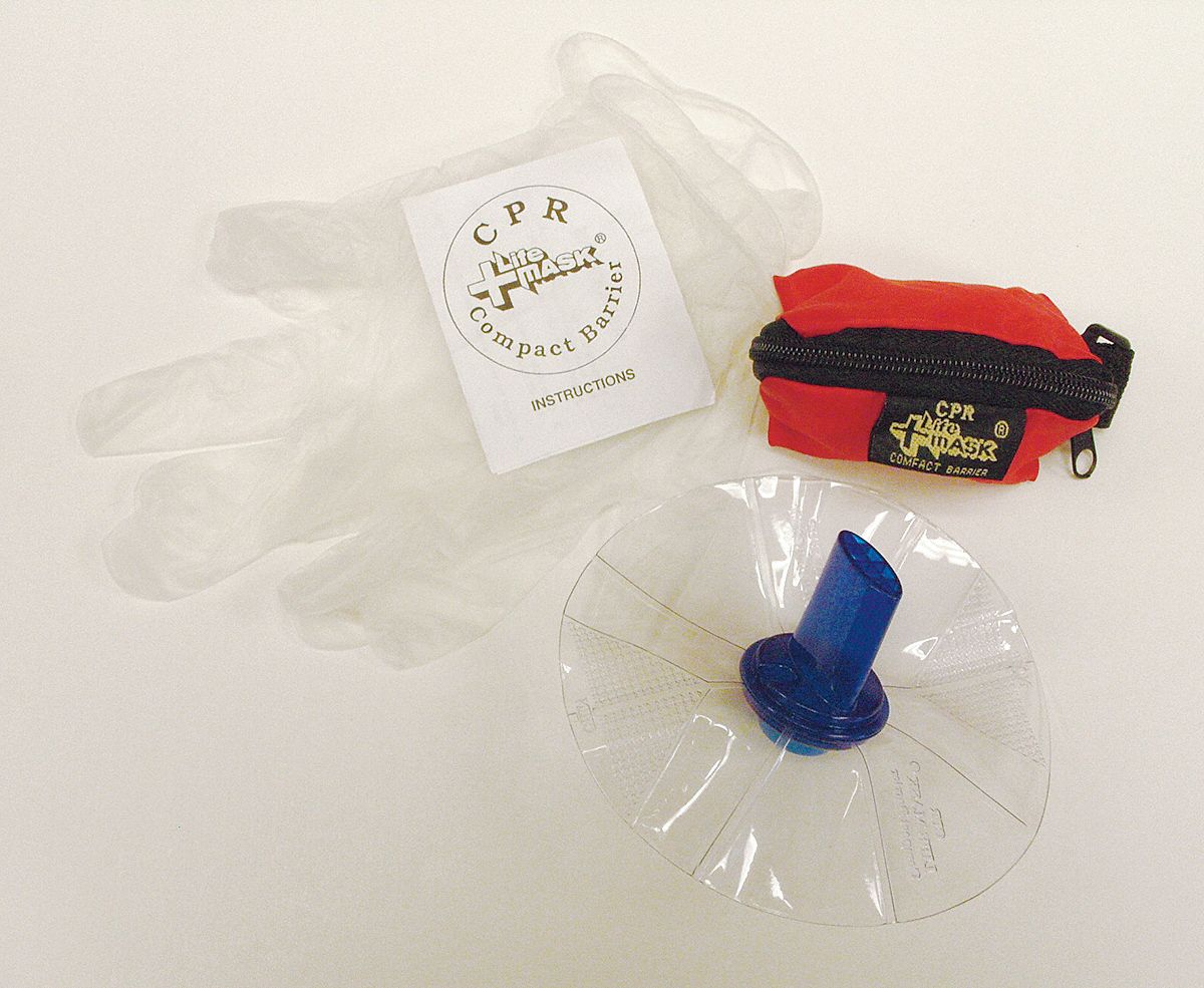 CPR Barrier, 1 People Served, Number of Components 1, Nylon, 3" Height ...