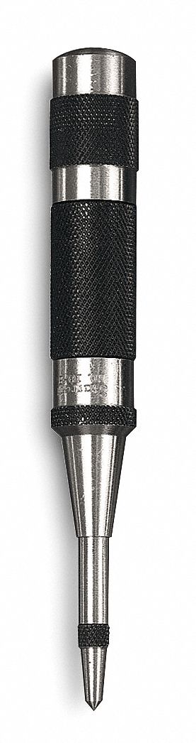 STARRETT 5" Automatic Center Punch, Adjustable - 3V154|18A - Grainger