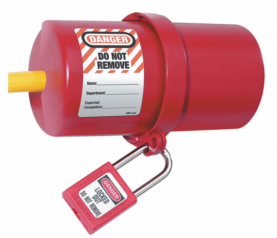 MASTER LOCK Enchufe de Bloqueo Xenoy Rojo para voltaje 220/550 ...