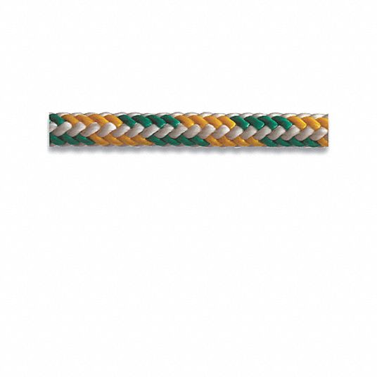 ALL GEAR, Double Braid, 1/2 in Dia, Climbing Rope - 3VAH3|AG16SP12120YG ...