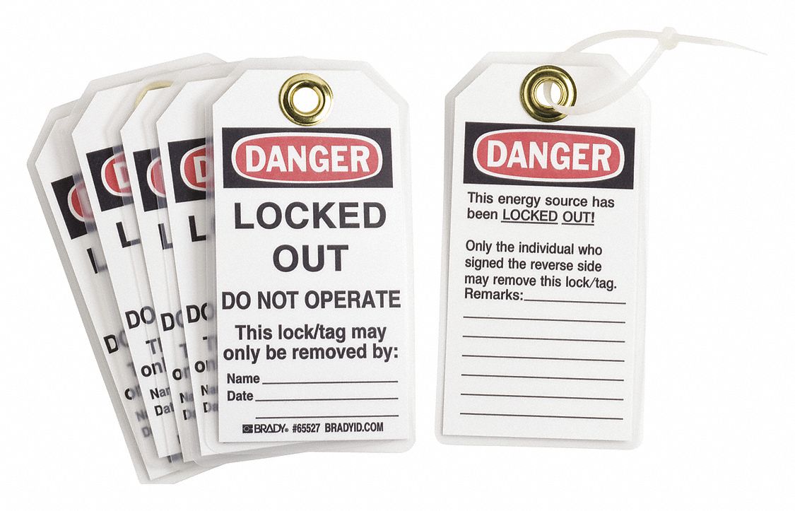 BRADY, Danger, Locked Out Device, Danger Tag - 6T800|65527 - Grainger