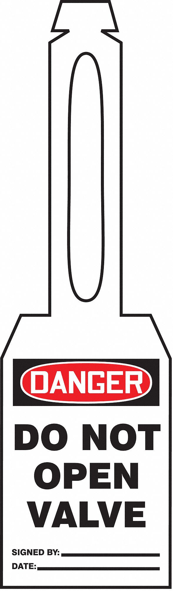 #7 Tag Size, White, Loop n Strap Danger Tags - 3VAX2|TAL362 - Grainger