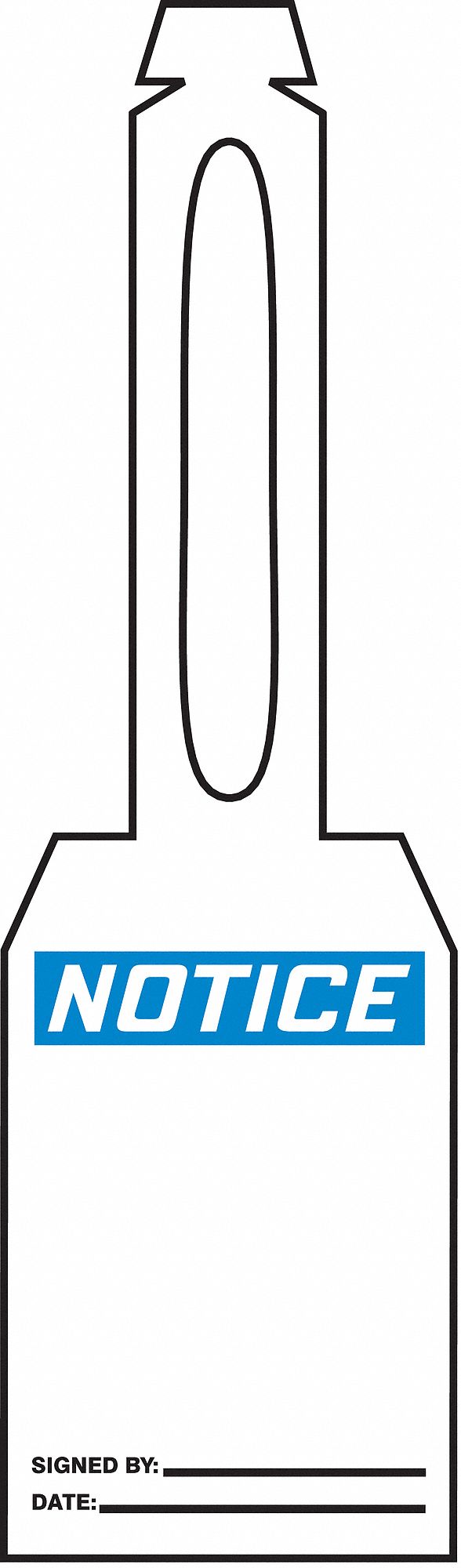 #7 Tag Size, White, Loop n Strap Notice Tags - 3VAX9|TAL329 - Grainger