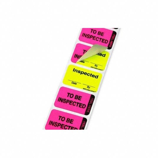 Inspection, 1 1/2 in Wd, Label - 3VCG5|27905 - Grainger