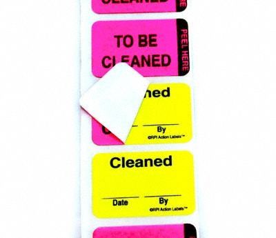 To Be Cleaned/Cleaned, 1 1/2 in Wd, Label - 3VCH1|27911 - Grainger