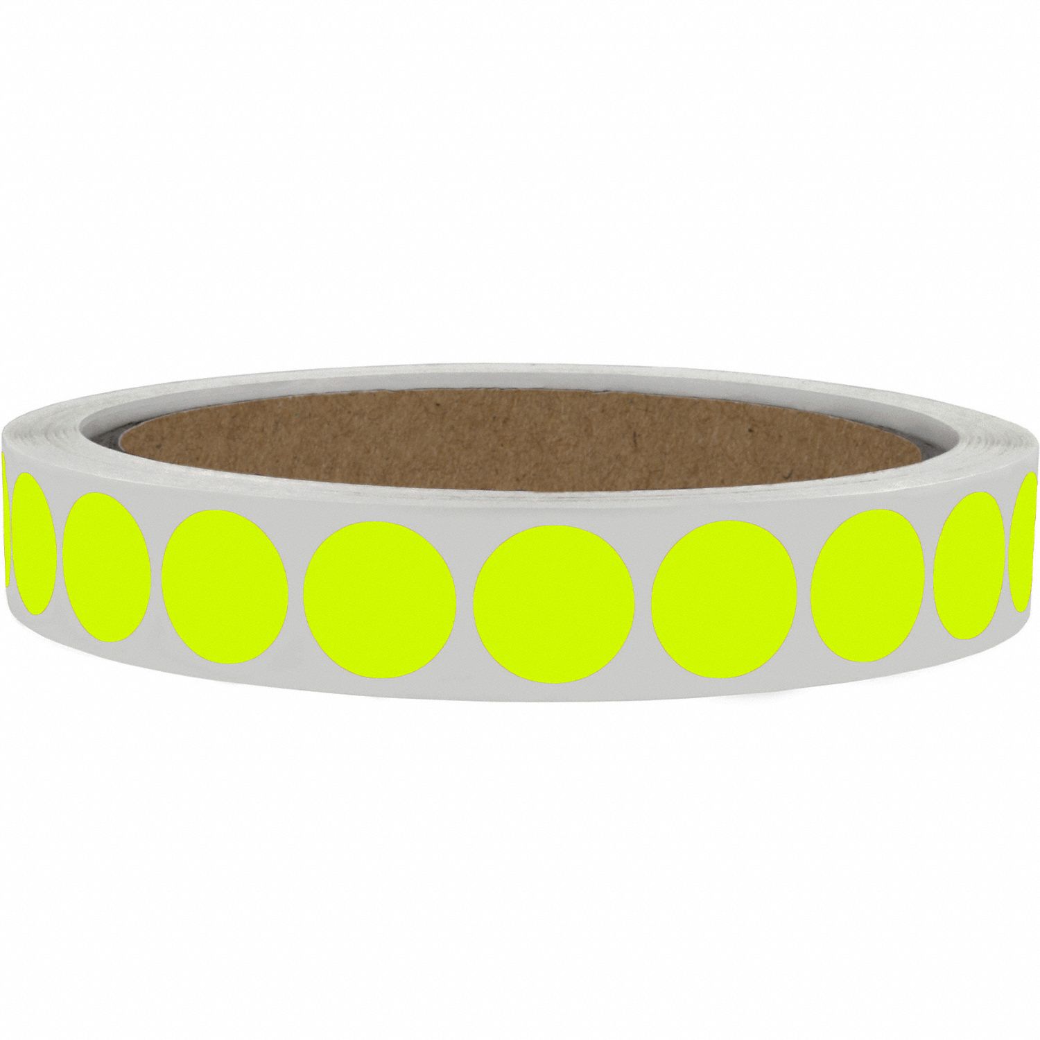 1/2 in Dia, Yellow, Inventory Label - 3VCL9|3VCL9 - Grainger