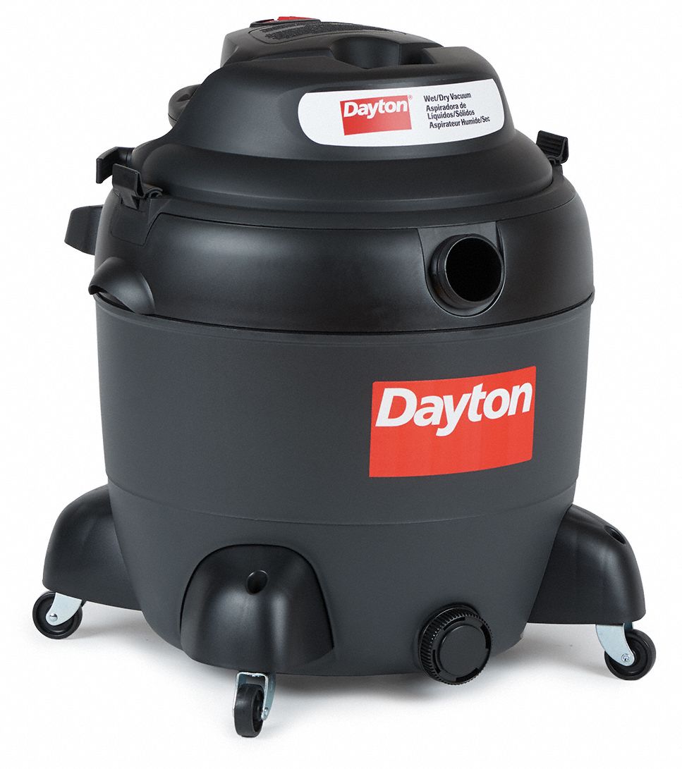 DAYTON Detachable Blower Shop Vacuum: 18 gal Tank Size, Plastic, 2 1/2 ...