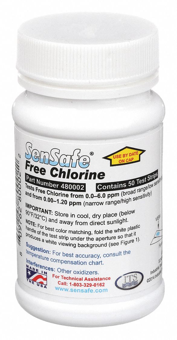 INDUSTRIAL TEST SYSTEMS, 0 to 1.2 Chlorine Method B/0 to 7 ppm Chlorine ...