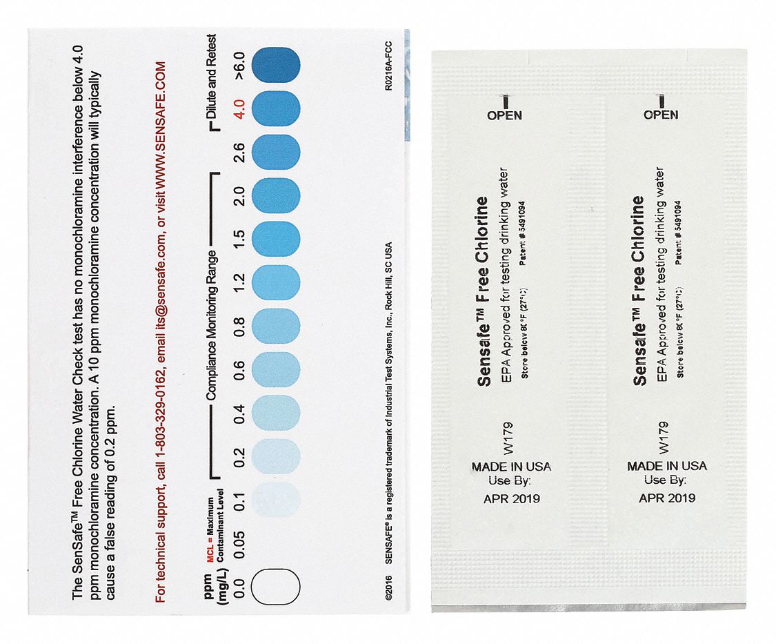 INDUSTRIAL TEST SYSTEMS, 0 to 6 ppm EPA Free Chlorine, EPA Free ...