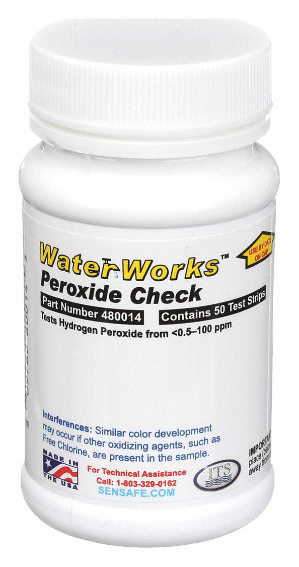 INDUSTRIAL TEST SYSTEMS, 0.5 to 100 ppm Peroxide, Peroxide, Test Strips ...