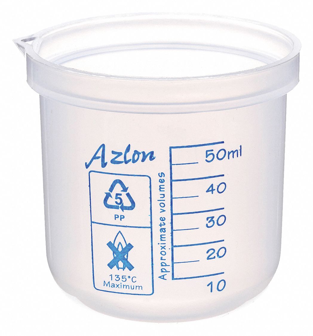 Low Form, 50 mL Capacity - mL, Square Ratio Beaker - 3VEZ6|522085-0050 ...