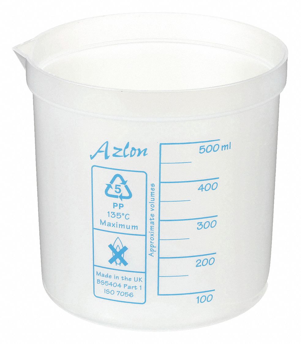 Low Form, 500 mL Capacity - mL, Square Ratio Beaker - 3VFA6|522085-0500 ...