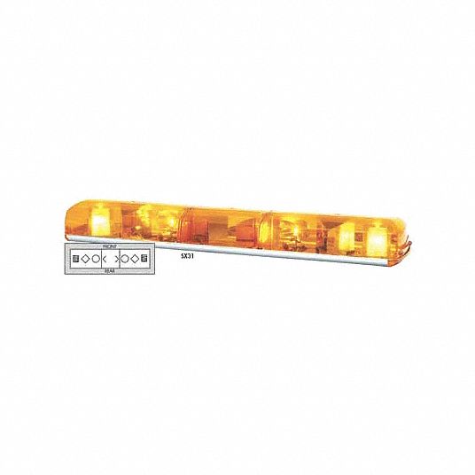 Lightbar,Halogen,Amber,Perm,48 In - Grainger