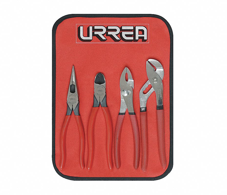 URREA Juego de Pinzas Corte Diagonal Electricista de Punta Larga ...