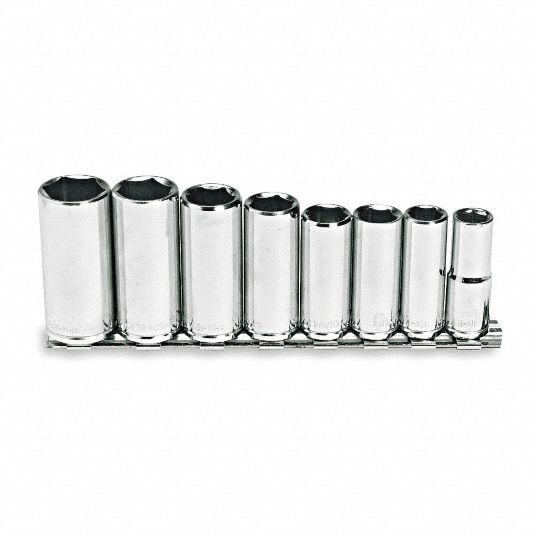 Socket Set, Square, Drive Size 3/8 in - Grainger