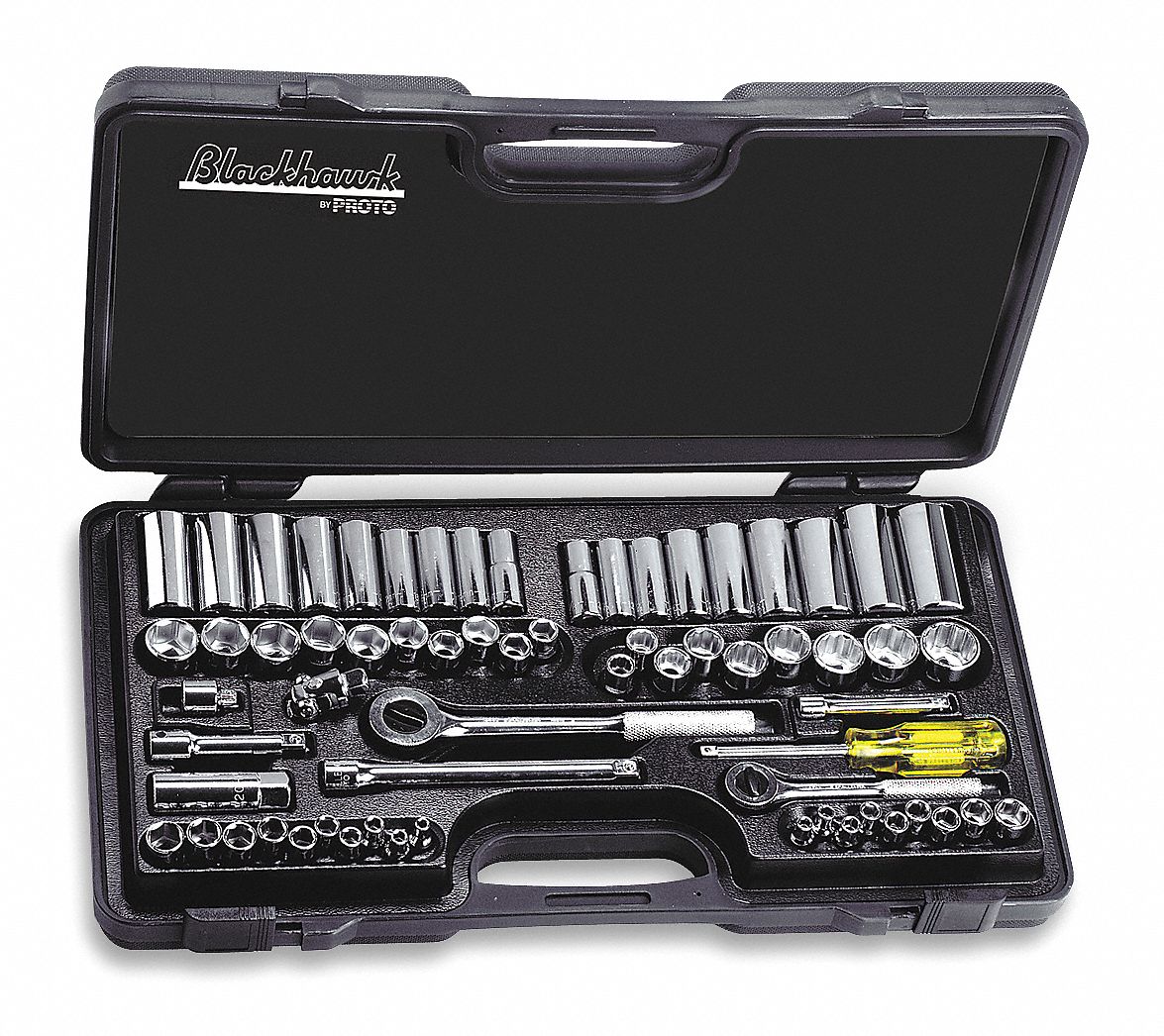 BLACKHAWK BY PROTO 3/8", 1/4" Socket Set, Number of Pieces: 65 - 3VY51 ...