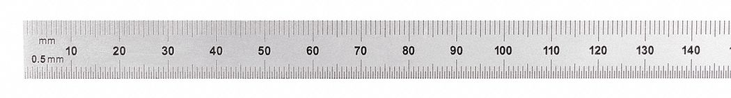 GENERAL Flexible Steel Rule, 12 In, SAE/Metric - 3VZN1|CF1247ME - Grainger