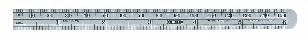 GENERAL Flexible Steel Rule, 150x12mm - 3VZR7|305ME - Grainger