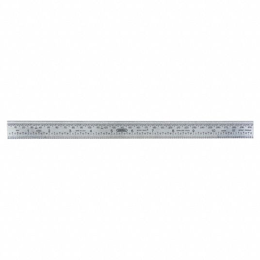 Flexible Steel Rule,12x7/8 In,SAE/Metric - Grainger