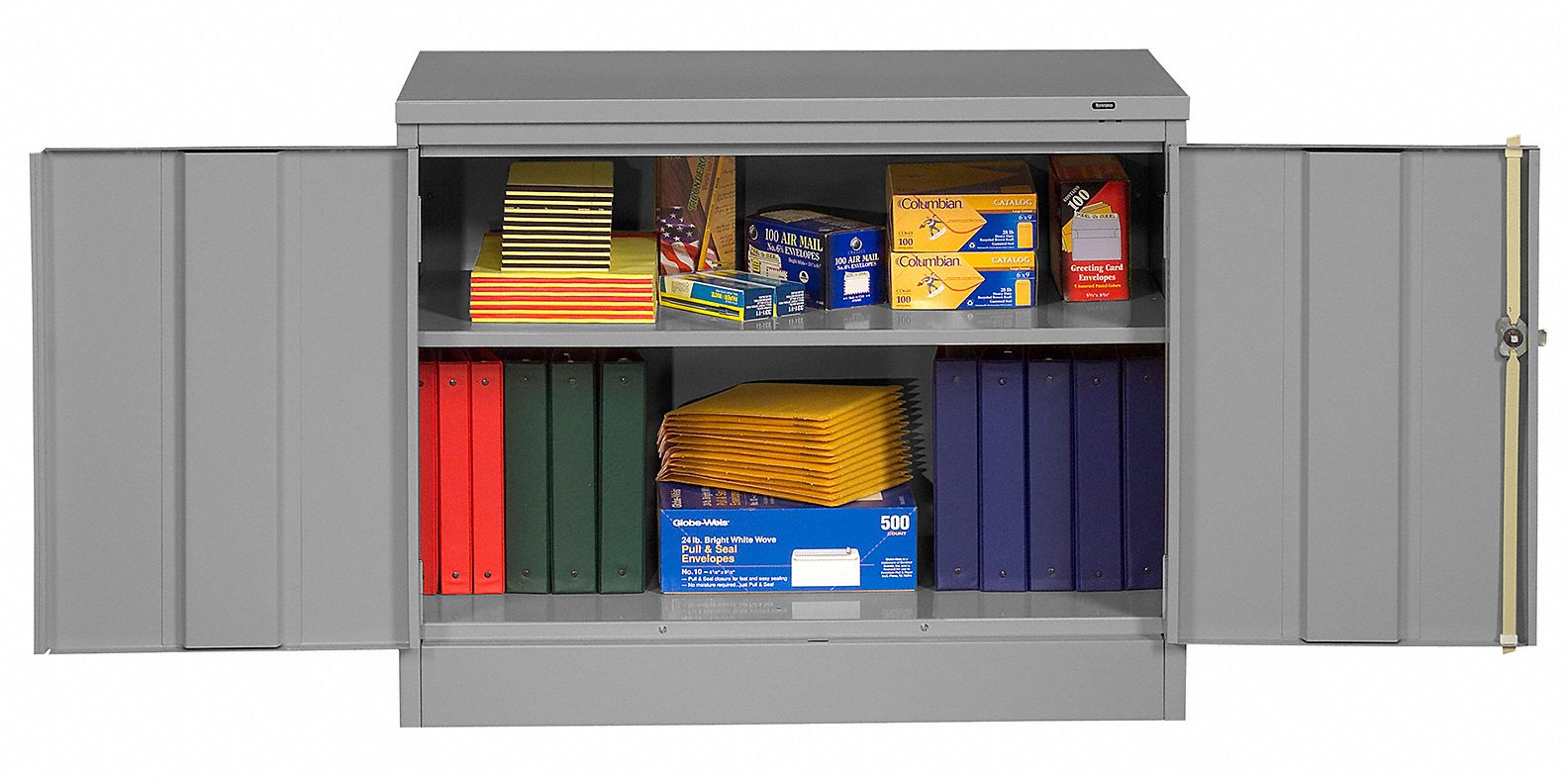 TENNSCO Storage Cabinet: 36 in x 18 in x 30 in, Swing Handle & Keyed ...
