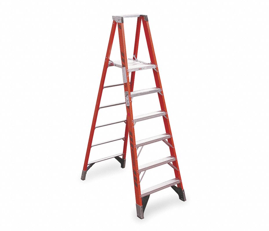 WERNER Escalera de Tijera con Plataforma, 6, N/A - Escaleras de Tijera ...