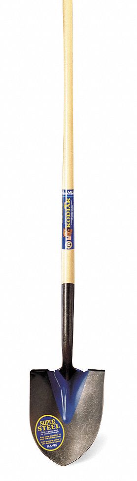 KODIAK, Steel Blade, 14 ga, Round Point Shovel - 3W497|1309800 - Grainger