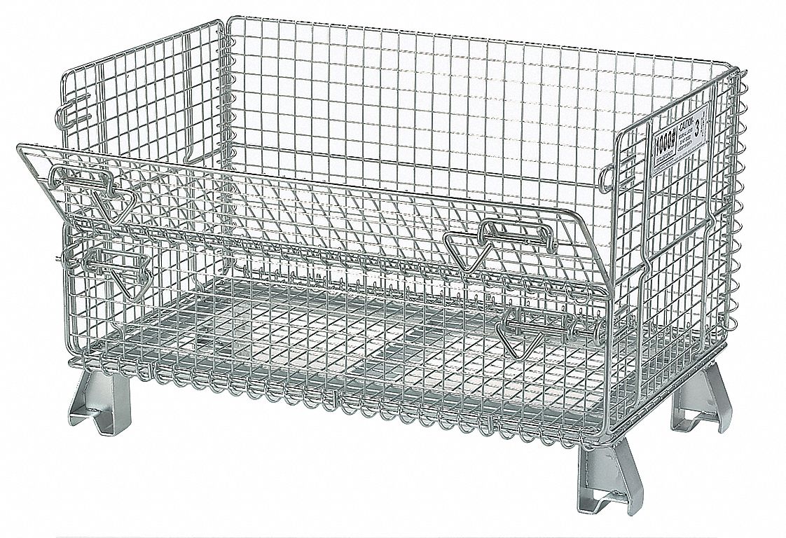 NASHVILLE WIRE, 5 cu ft, 20 in x 32 in x 21 in, Collapsible Bulk ...