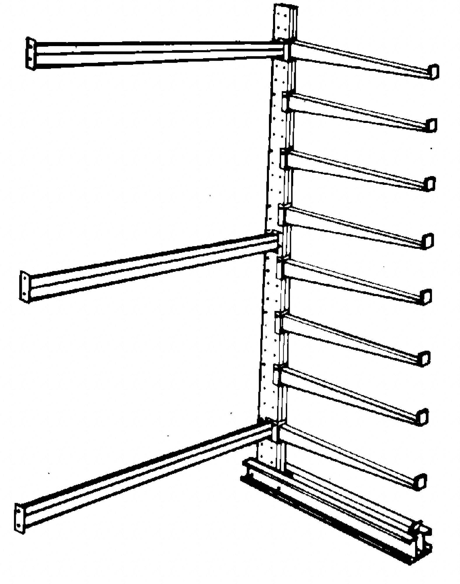 JARKE Cantilever Rack: Add-On, Heavy-Duty, 74 3/4 in x 105 1/2 in x 12 ...
