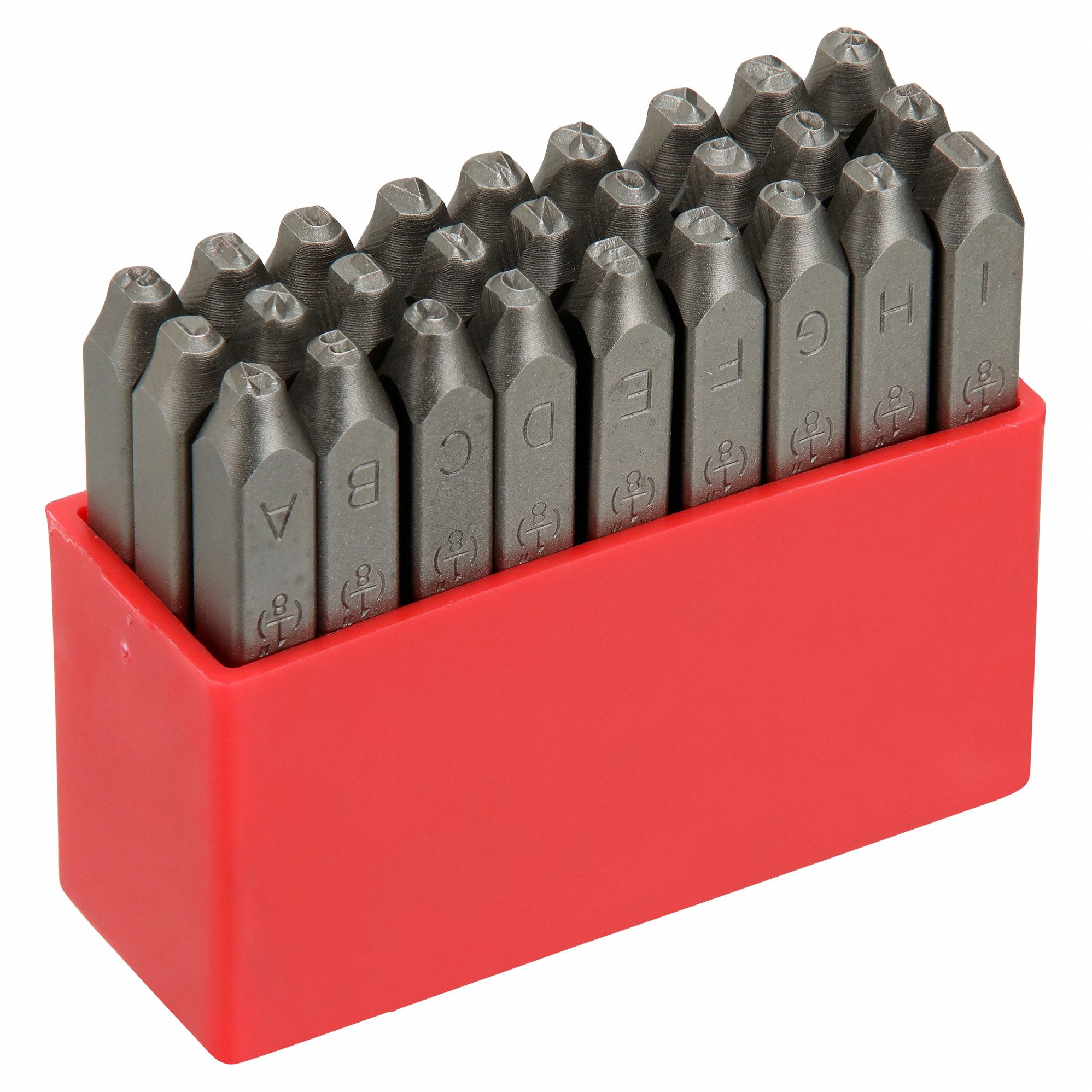 Ampersand (&)/A thru Z, 1/8 in Character Ht, Hand Stamp Kit - 3W637 ...