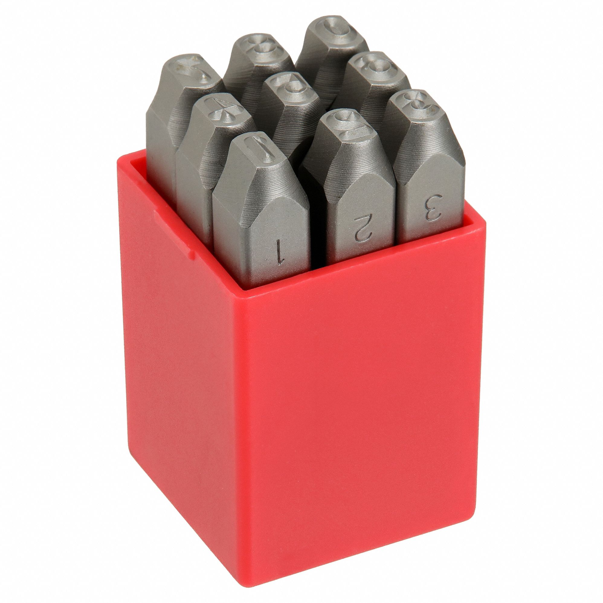 0 thru 9 (6 doubles as 9), 3/16 in Character Ht, Number Set - 3W643 ...