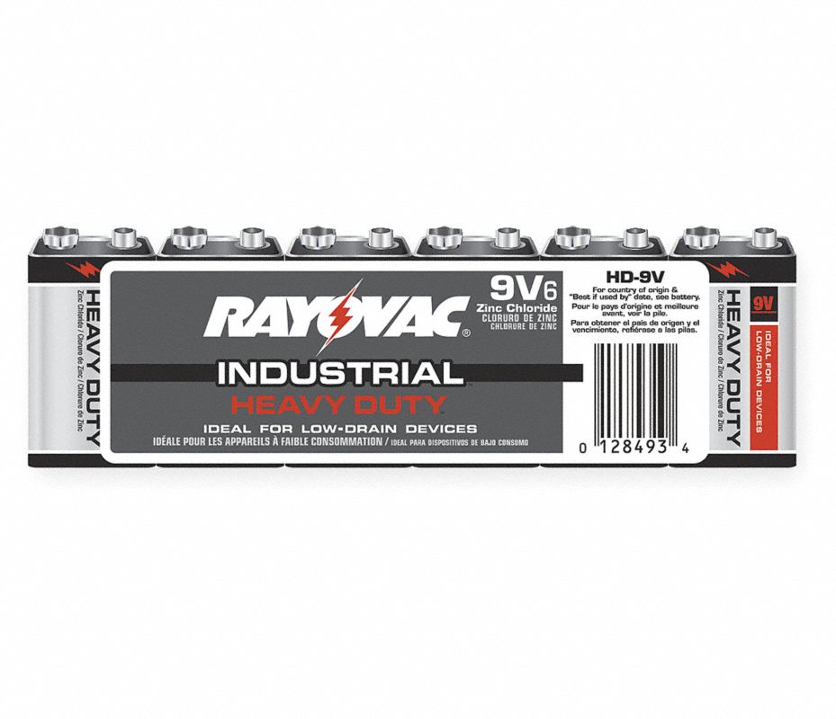 RAYOVAC Batería Estándar Zinc-Carbono 9V Paquete con 6 - Baterías ...