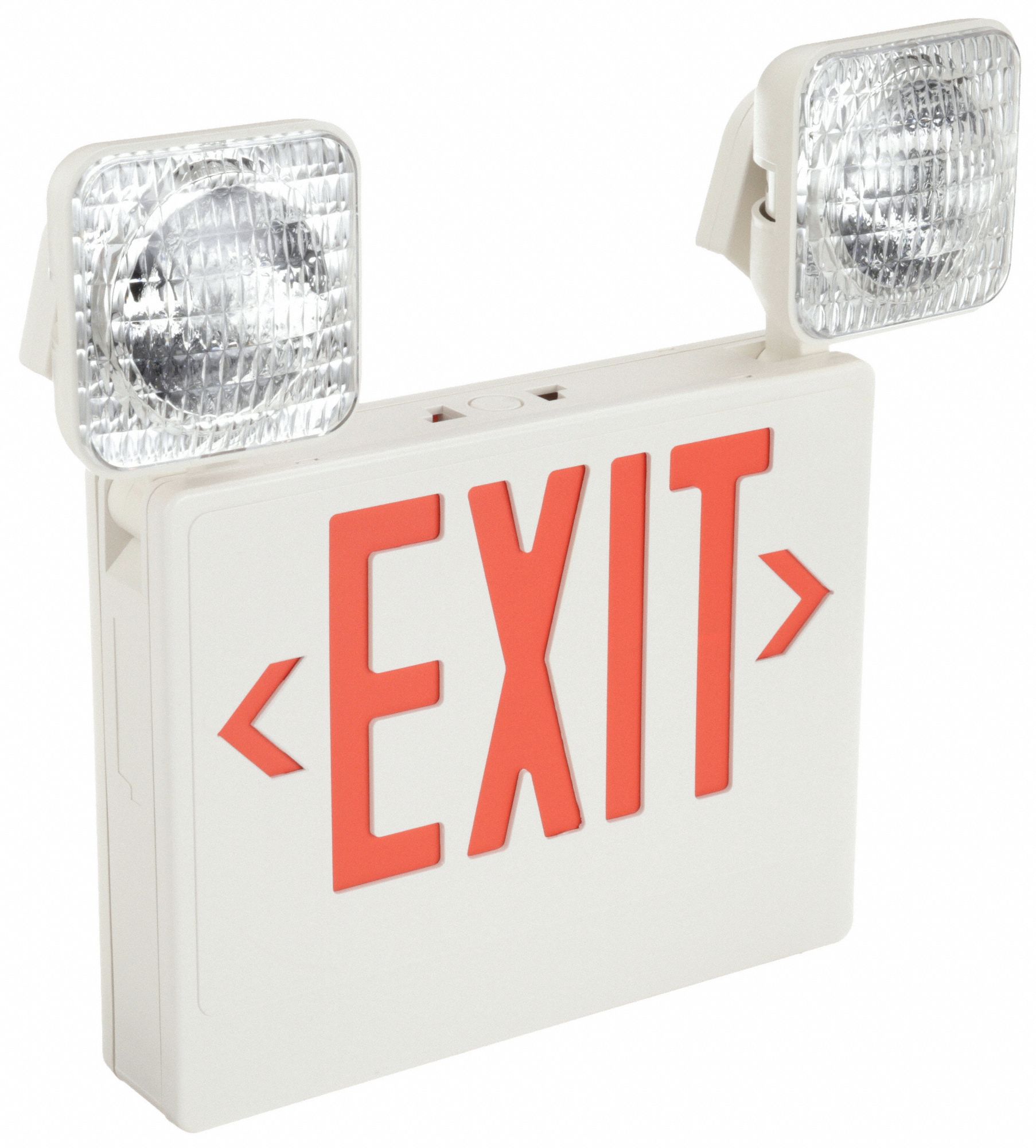 White, 2 Faces, Exit Sign with Emergency Lights - 3WAX8|2EXKL2RWWU-3HRS ...