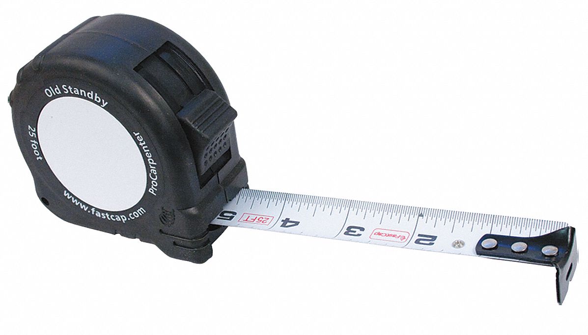 25 ft. Steel Tape Measure, Black - Grainger