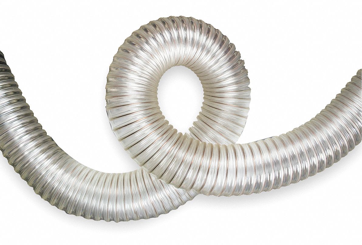 HI-TECH DURAVENT Industrial Ducting Hose: 4 in Hose Inside Dia., 25 ft ...
