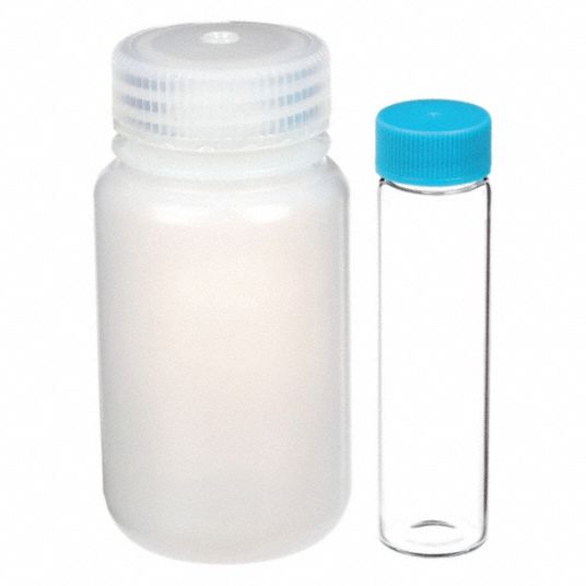 Glass, 22 mL Capacity - mL, Double-Protection Sample Container - 3WDV6 ...