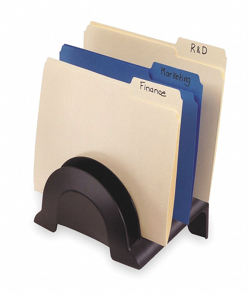 RUBBERMAID COMMERCIAL PRODUCTS, 6 Compartments, Plastic, File Holder ...