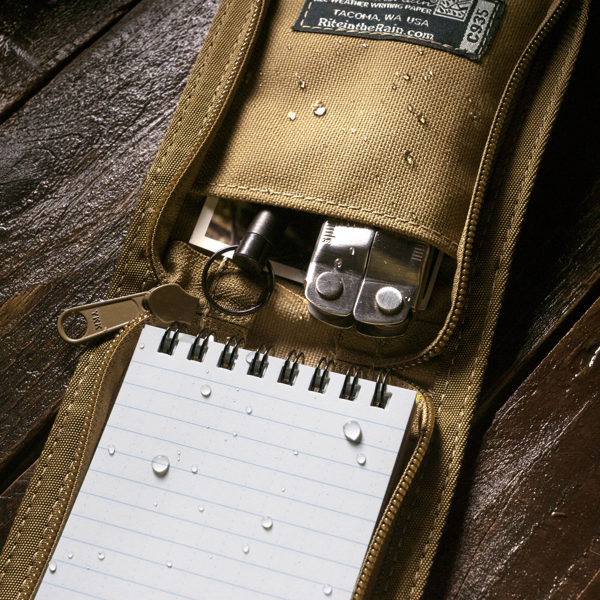 RITE IN THE RAIN Notebook Cover: Cordura, Tan, 3 in x 5 in Sheet Size ...