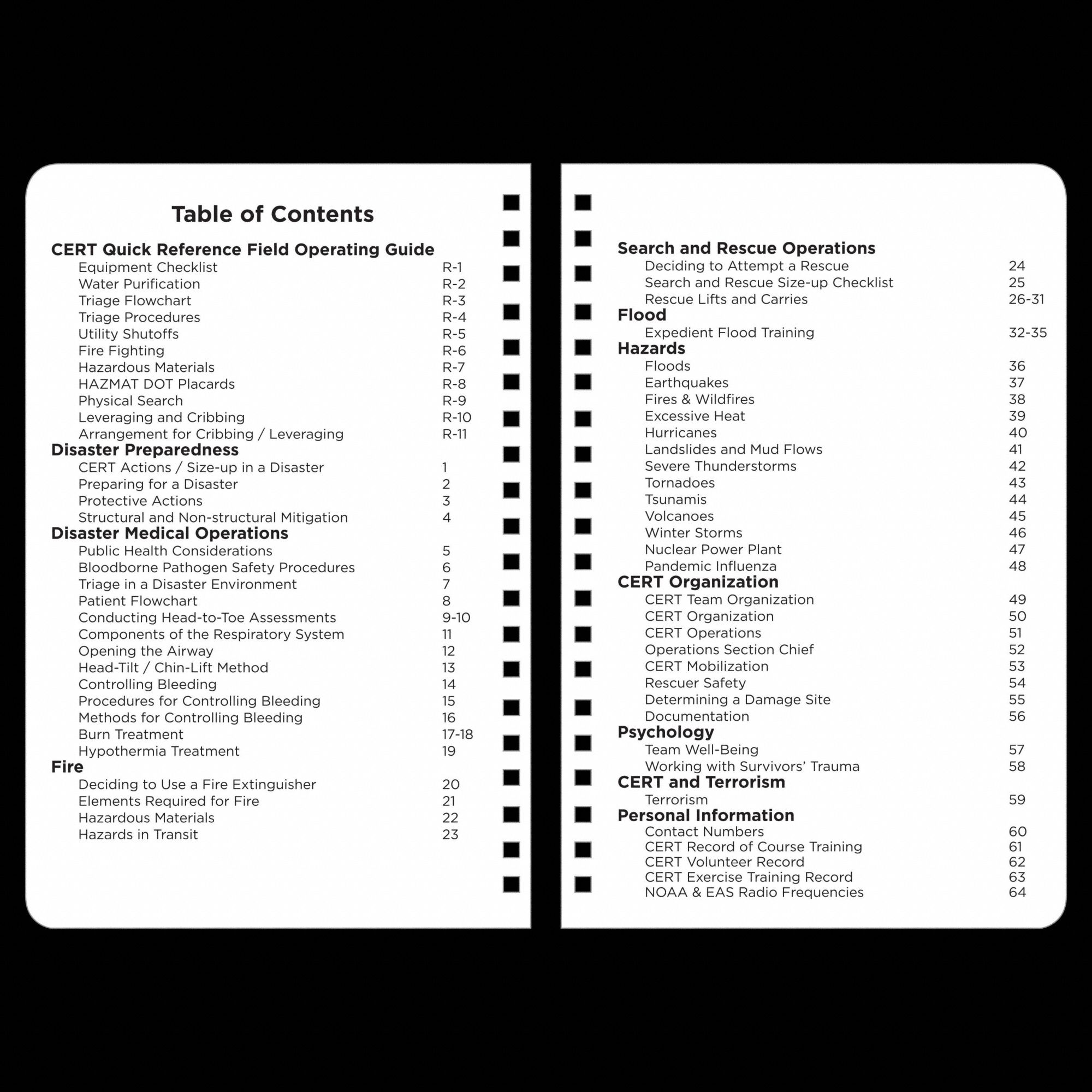 RITE IN THE RAIN All Weather Field Operating Guide: CERT Field Op Guide ...