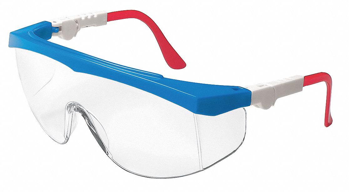 CREWS, Wraparound Frame, Half-Frame, Safety Glasses - 3WLP8|TK130AF ...