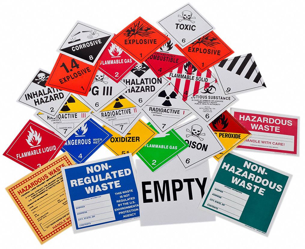 BREG DOT Container Label: Various DOT Classes, Various Label Wd ...