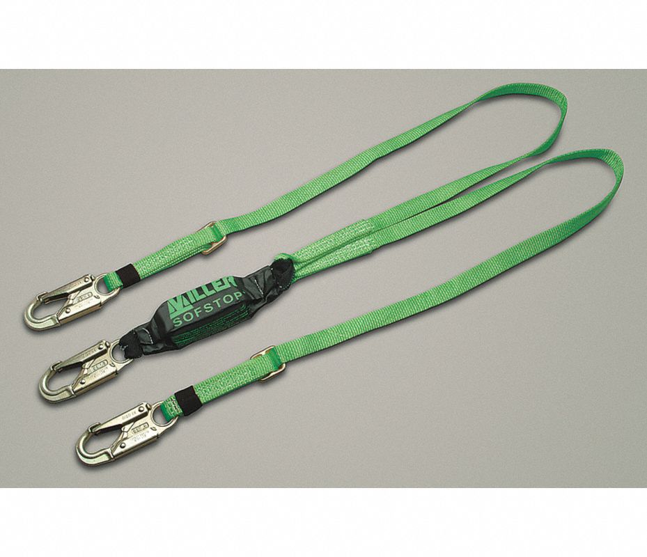 HONEYWELL MILLER Eslinga con Amortiguación, No Aplica, Verde, Sí, Acero, Poliéster - 36WA18 ...