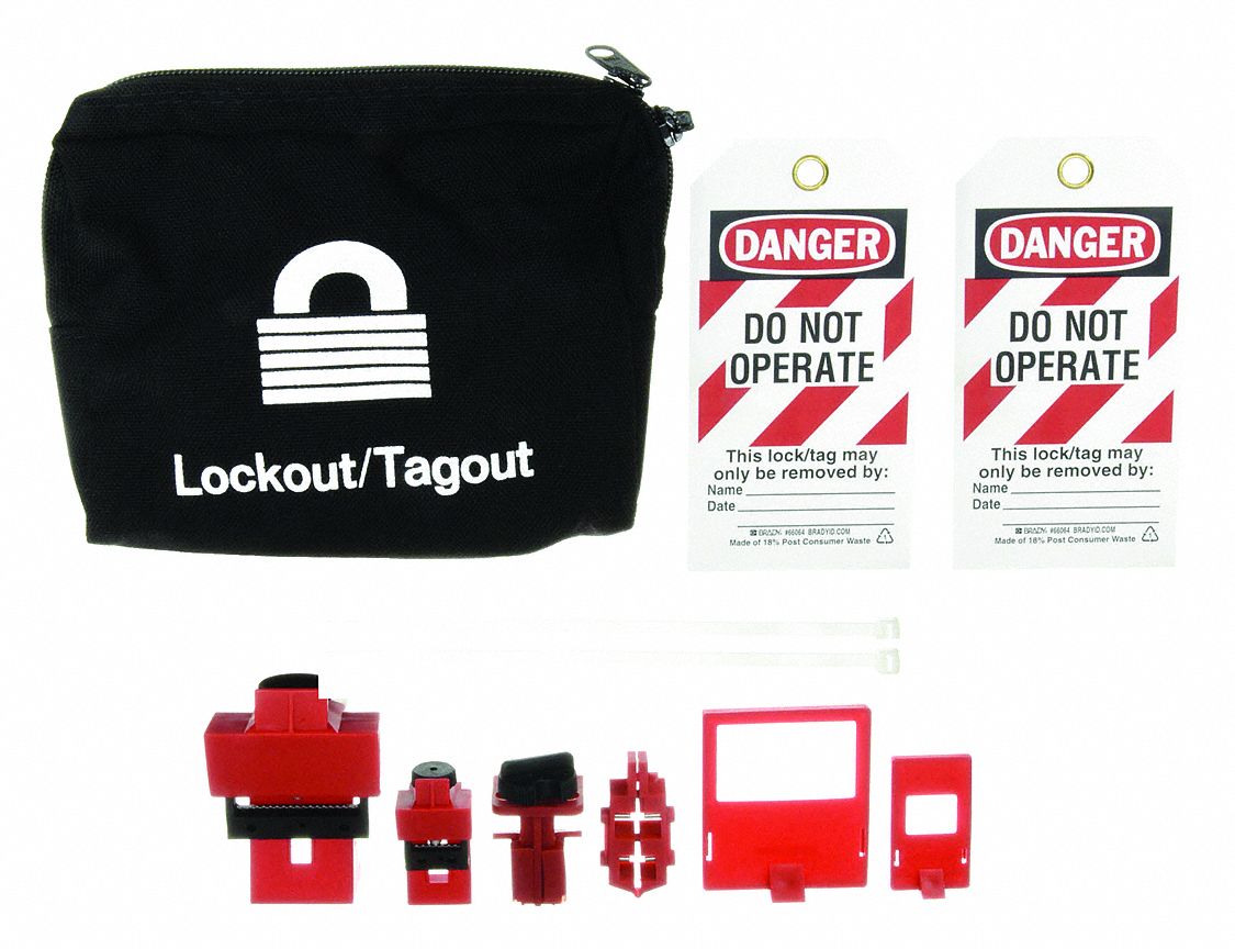BRADY, Snap-On, For 277/480/600V AC Volt, Circuit Breaker Lockout Kit ...