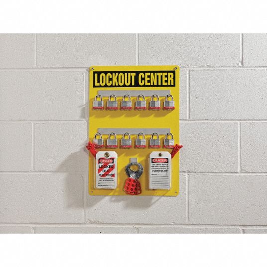 ACCUFORM Lockout Center, Filled, General Lockout/Tagout, 20" x 14 ...