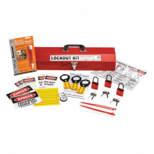BRADY, Keyed Alike Padlocks, LK329E, Portable Lockout Kit - 3WPJ6 ...