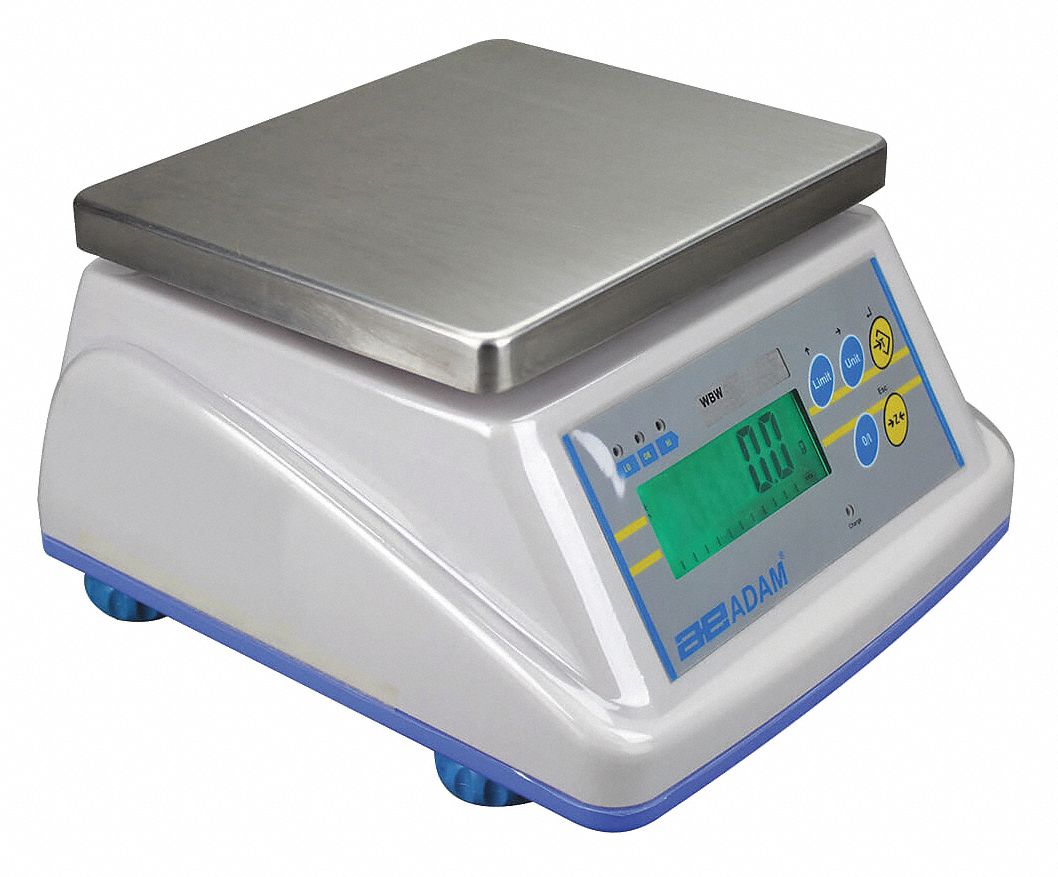 ADAM EQUIPMENT 2,000 g, 5 lb, Digital, LCD, Compact Bench Scale - 3WRG6 ...