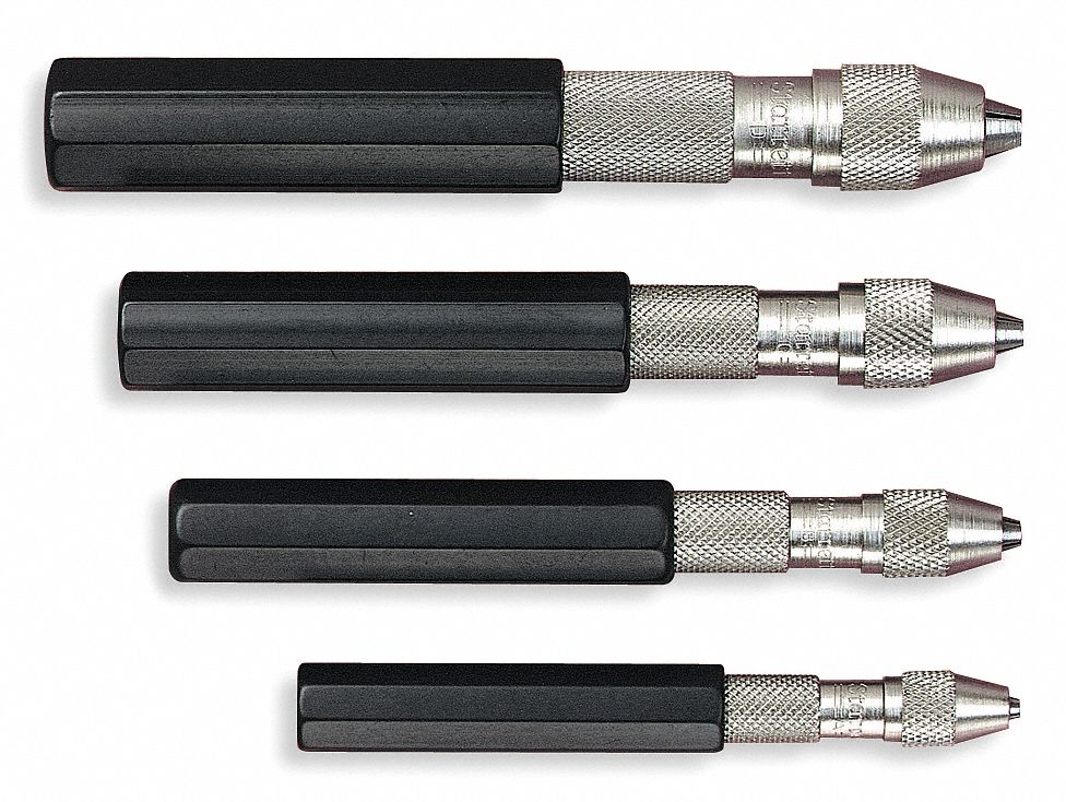 Pin Vise, Range - Inch 0.050 to 0.125, Range (mm) 1.3 to 3.2 - Grainger