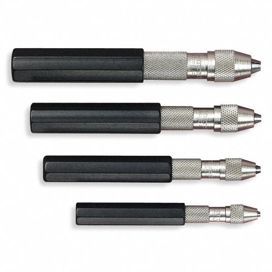 Pin Vise, Range - Inch 0.050 to 0.125, Range (mm) 1.3 to 3.2 - Grainger