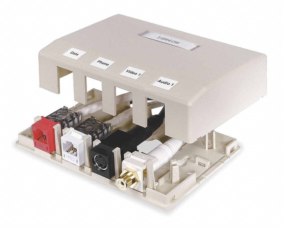 HUBBELL PREMISE WIRING, Keystone, Keystone Connector, Surface Mount Box ...