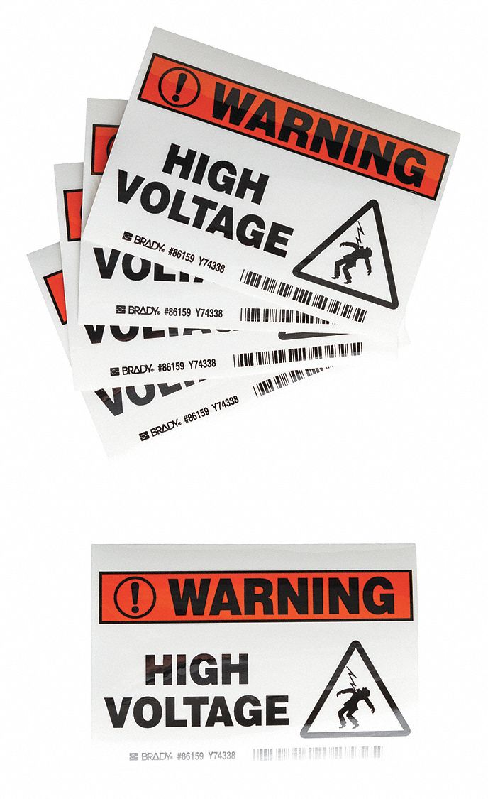 Polyester, Adhesive Sign Mounting, Label - 3XAL2|86159 - Grainger