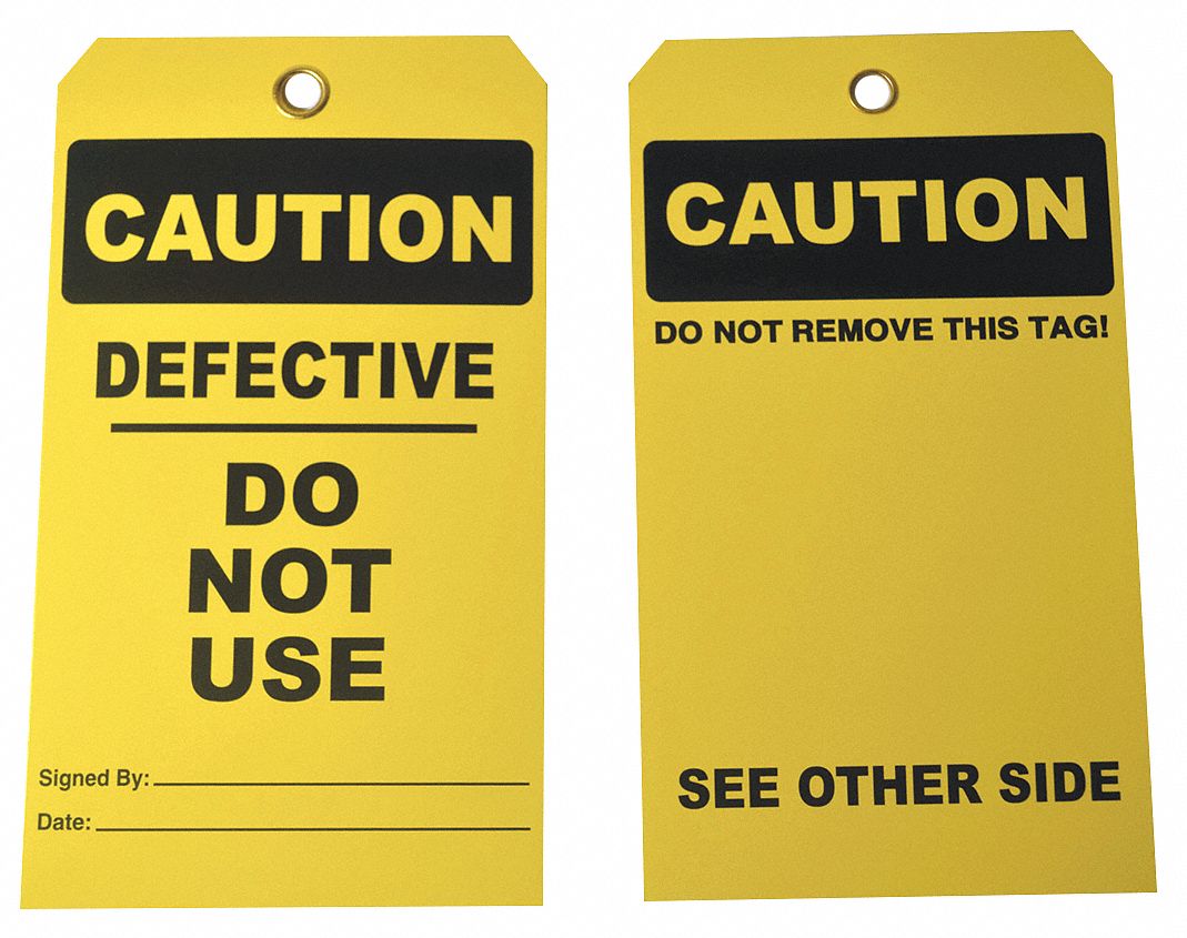 Caution, 4 in Wd, Tag - 3XCA3|3XCA3 - Grainger